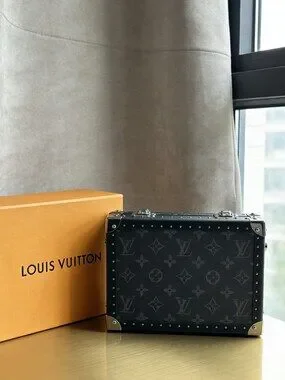 None | Tops | Louis Vuitton Clutch Box Monogram Eclipse Canvas | Poshmark